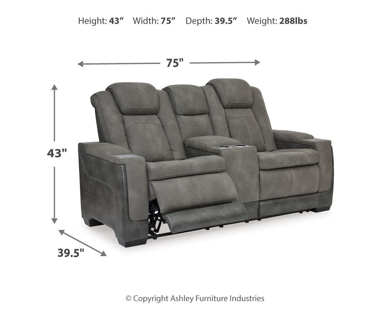 Next-Gen Two-Tone Power Reclining Loveseat – Slate | InStyle – InStyle ...