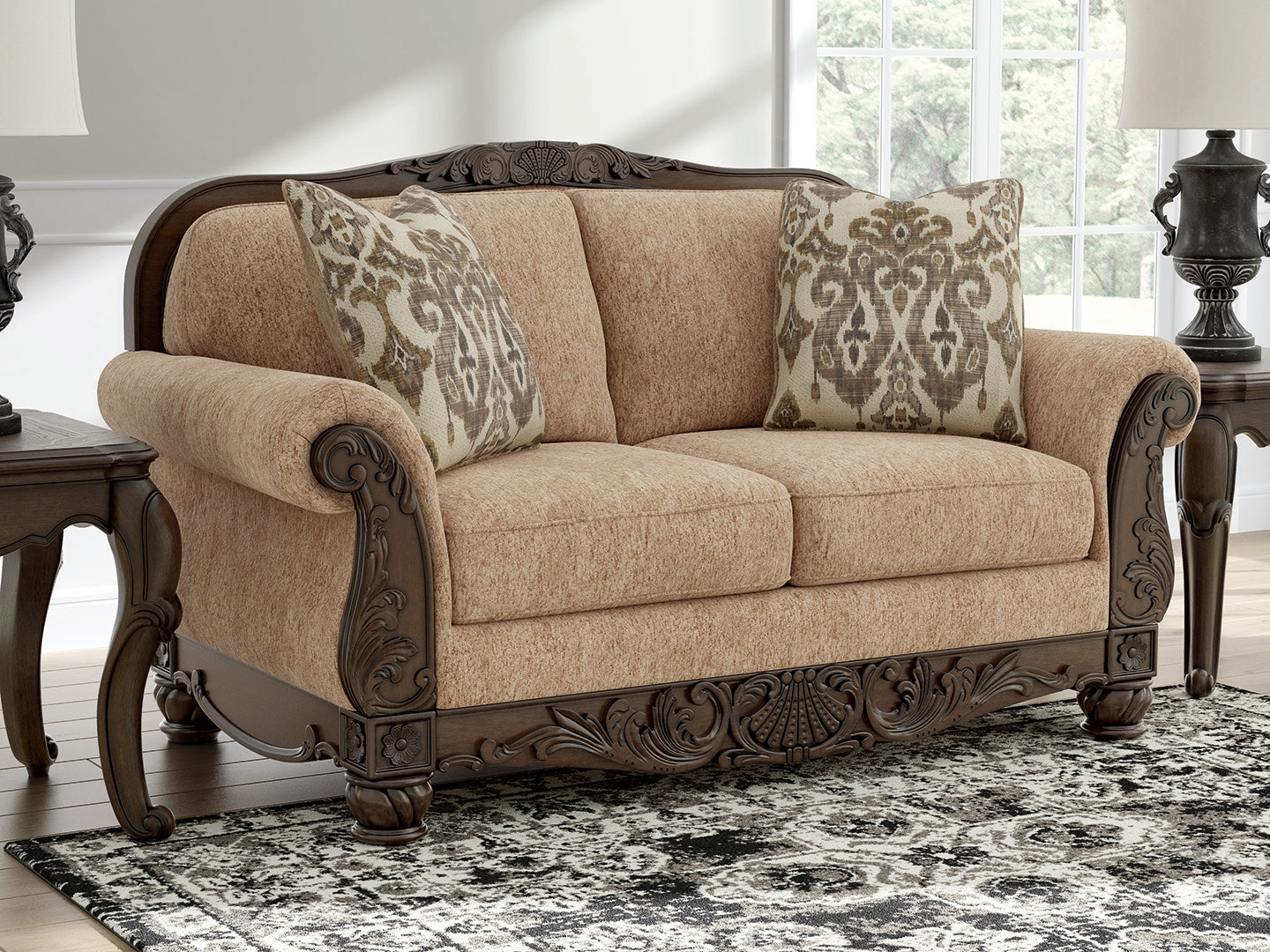 Stanmore 2 Seat Sofa – Golden Fabric | InStyle Furniture