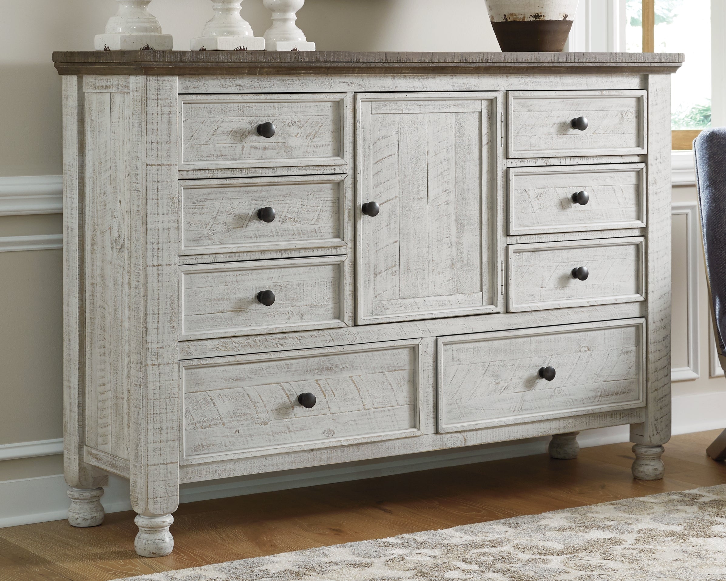 Havalance Dresser – Rustic 8-Drawer Cabinet Two-Tone – InStyle Furniture