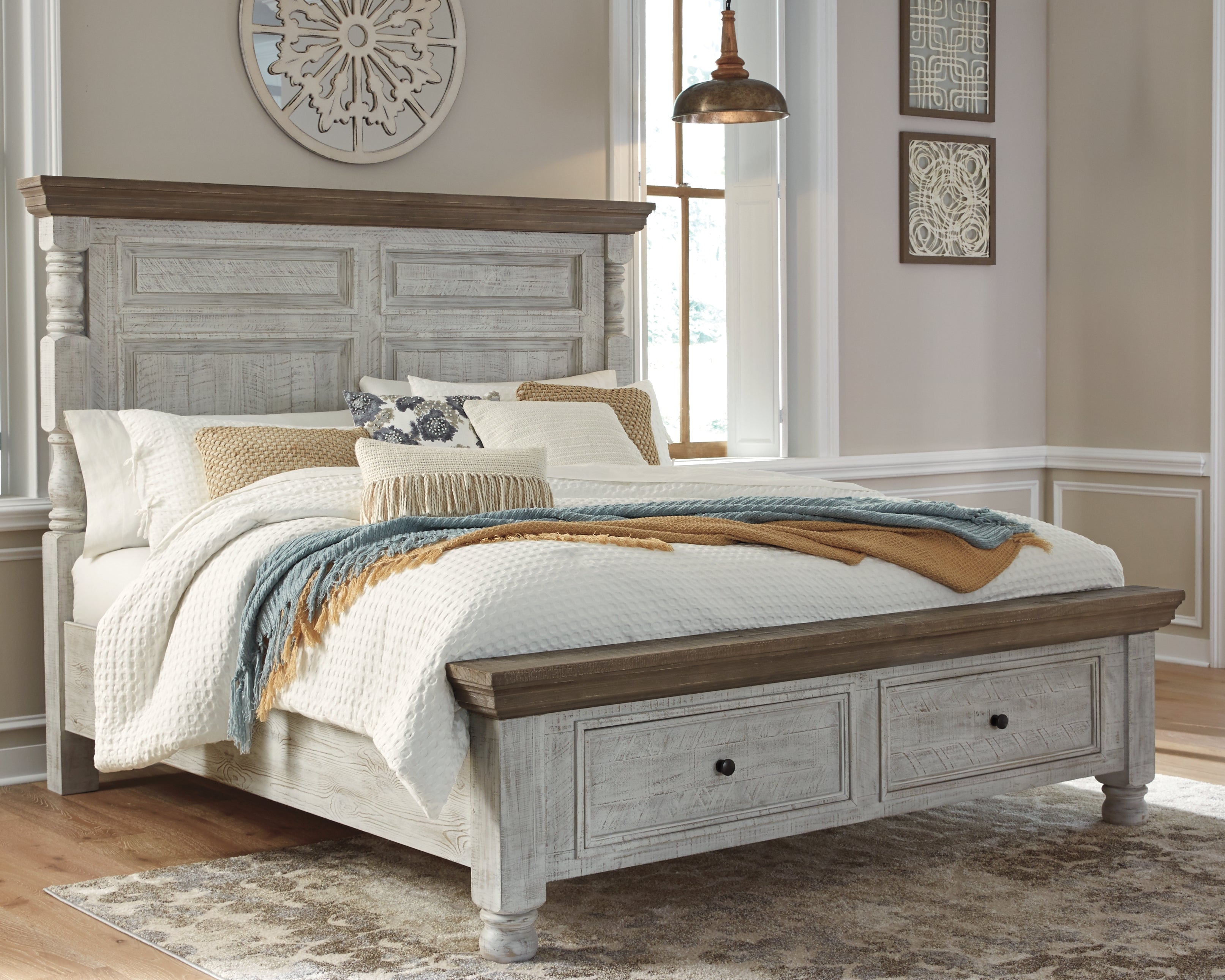 Havalance Queen Storage Bed – Rustic Two-Tone Timber Frame – InStyle ...