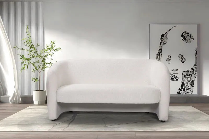 Bliss 2 Seat Boucle Lounge - Milk - InStyle Furniture