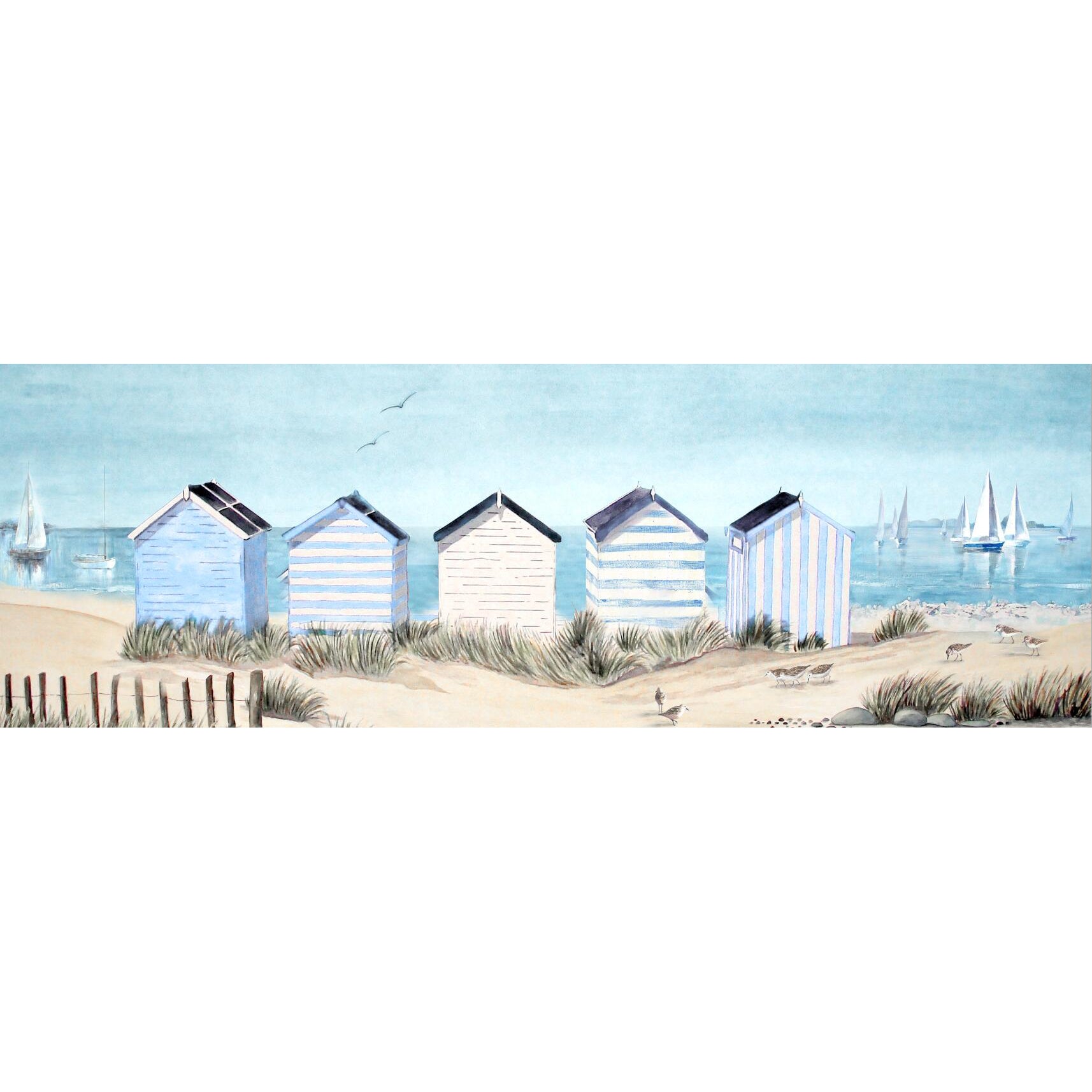 Beach - Blue Beach - Handpainted Canvas - InStyle Furniture
