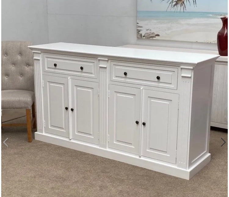 Hampton Deluxe 1800mm Buffet - White | Solid Hardwood | InStyle Furniture