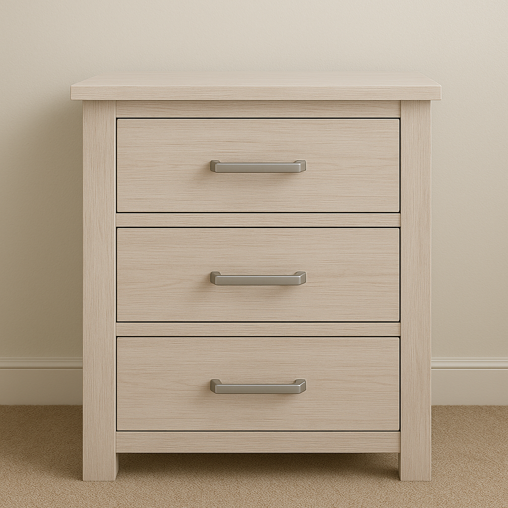 Cancun Coastal Bedside Table - White - InStyle Furniture