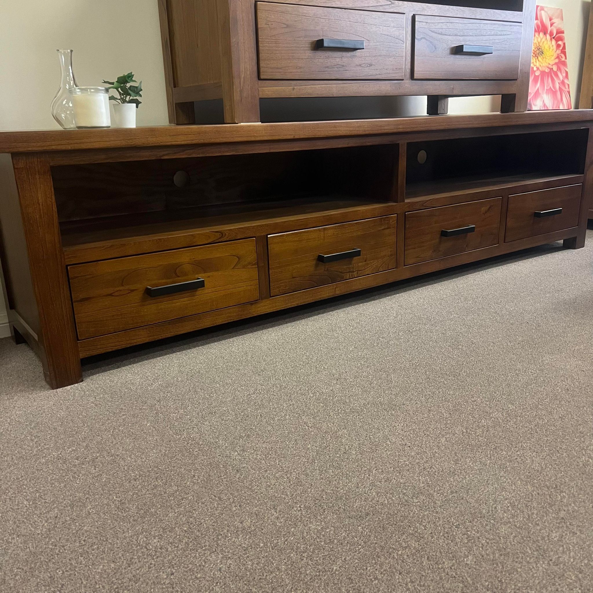 New Age 2200mm TV Unit - Dark Oak – InStyle Furniture