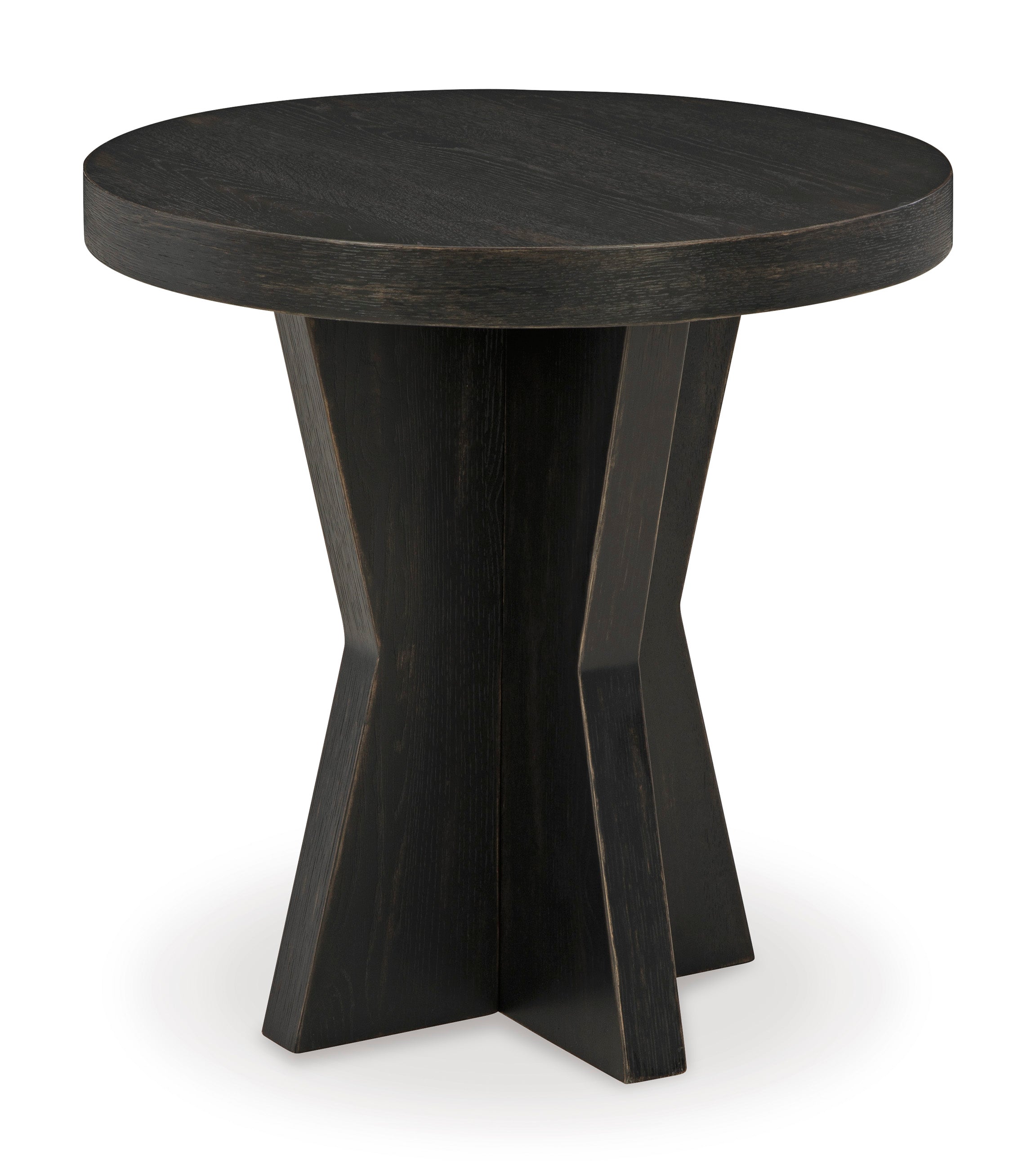 Galliden Round Side Table - Aged Black – InStyle Furniture