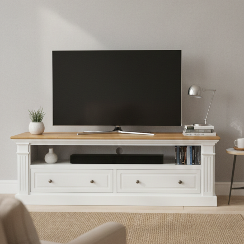 Hampton Deluxe 1700mm TV Unit | Two Tone | InStyle Furniture