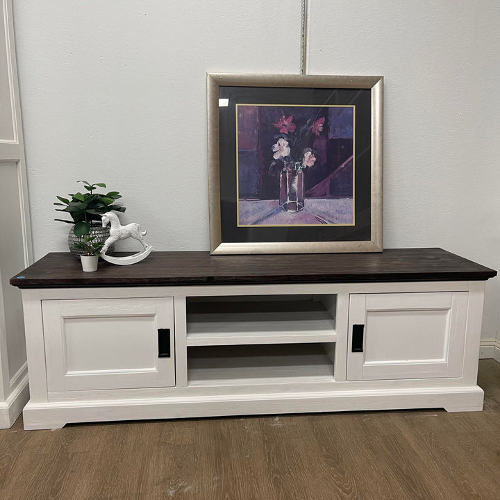 Hampton Coastal Two-Tone TV Unit 1700mm - White & Walnut – InStyle ...