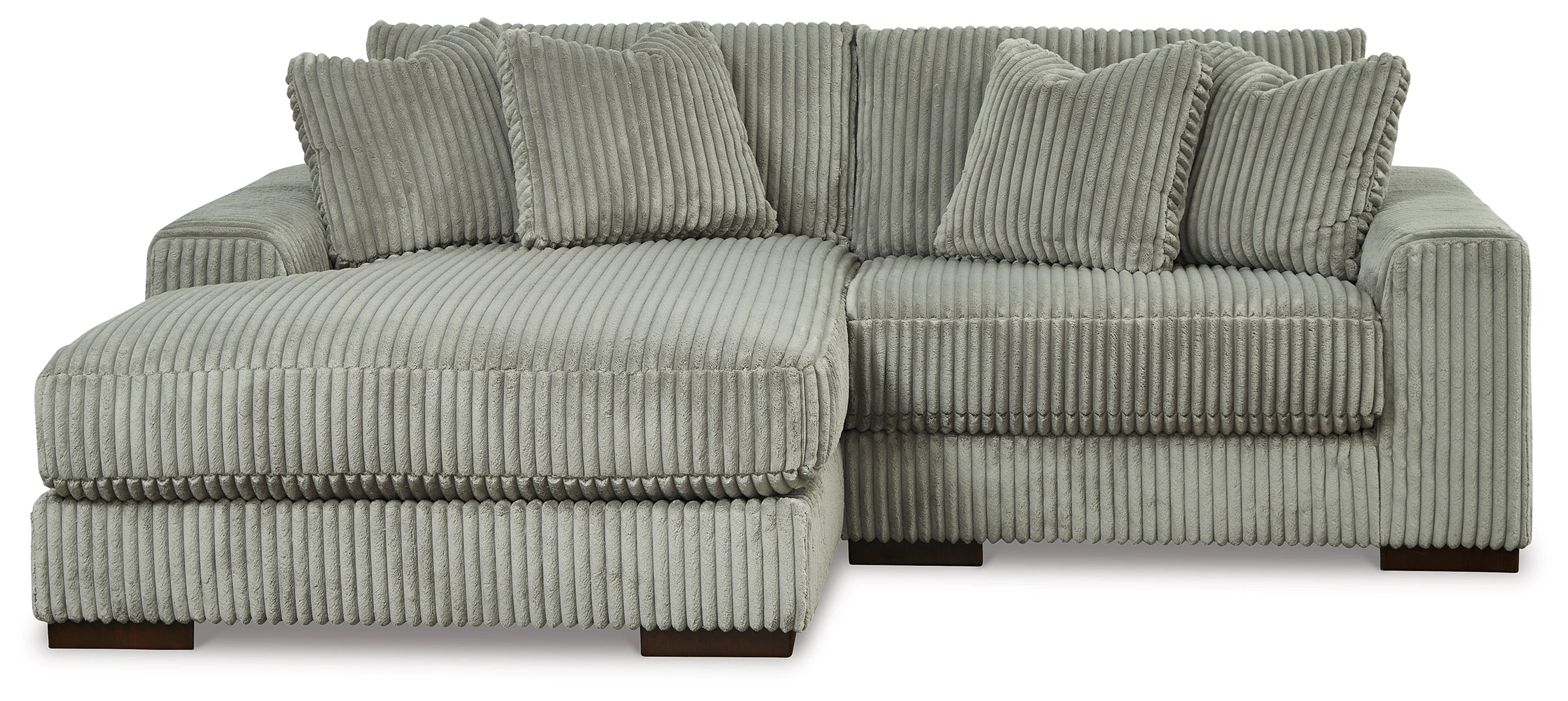 Lindyn 2 Seater Sectional with Left Hand Facing Chaise Fog Fabric ...
