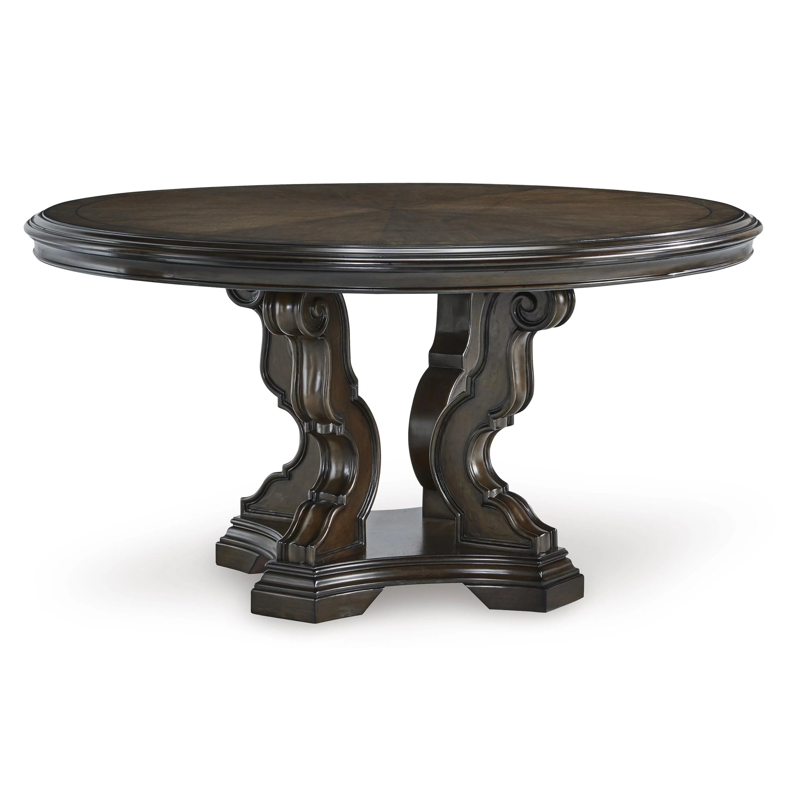 Maylee Round Dining Table with Pedestal Base – InStyle Furniture