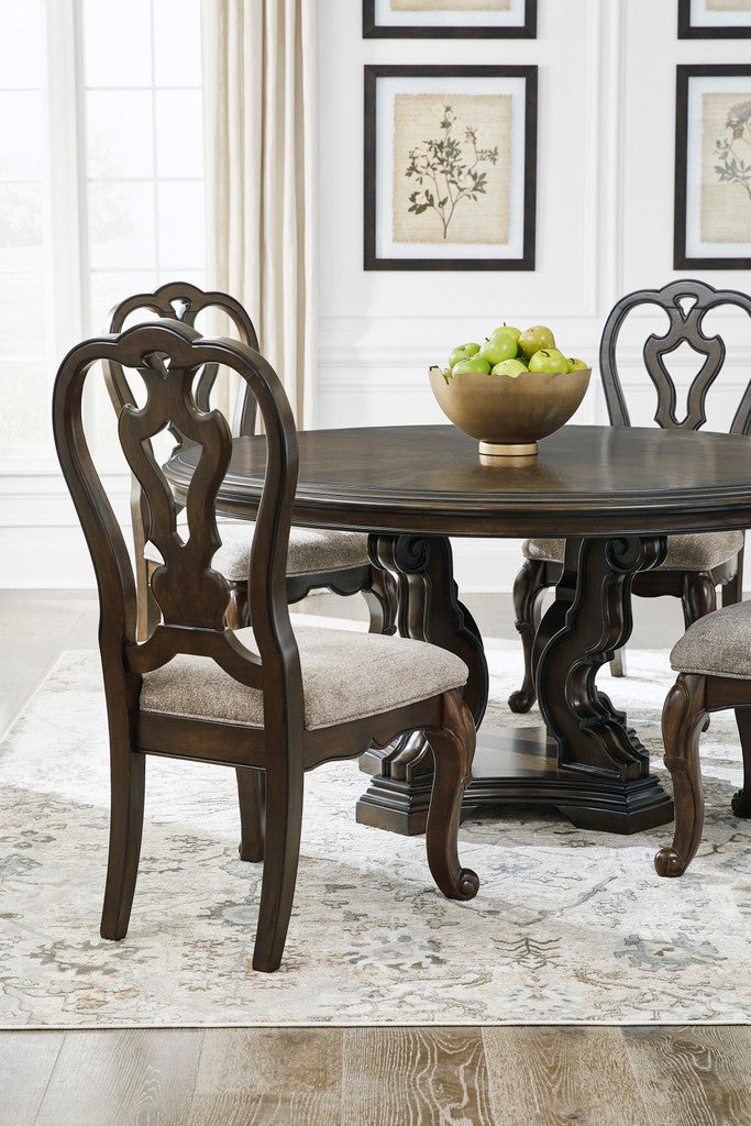 Maylee Round Dining Table with Pedestal Base – InStyle Furniture