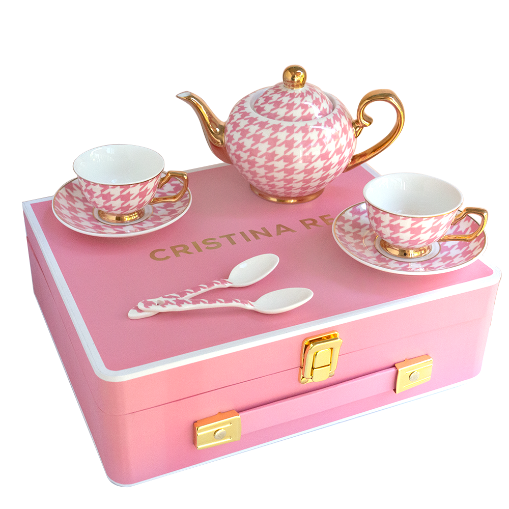 Petite Tea Set Houndstooth - InStyle Furniture