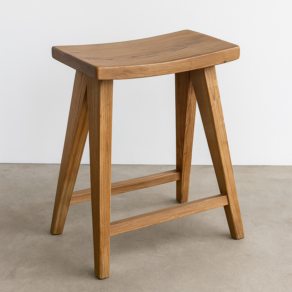 Portland Stool 65cm – Full Natural Oak Timber – InStyle Furniture