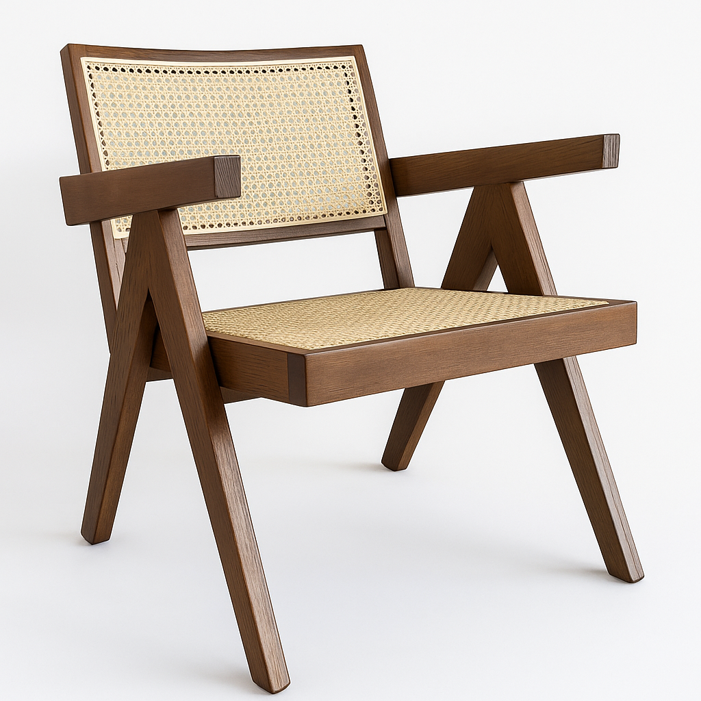 Portland Lounge Chair with Armrest – Walnut – InStyle Furniture