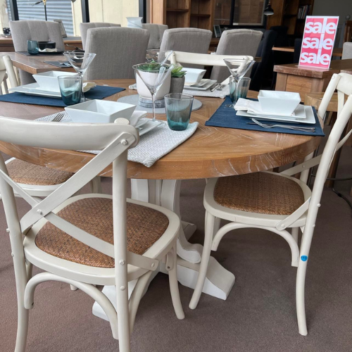 Randwick 140cm Round Dining Table with Black Pedestal Base – InStyle ...