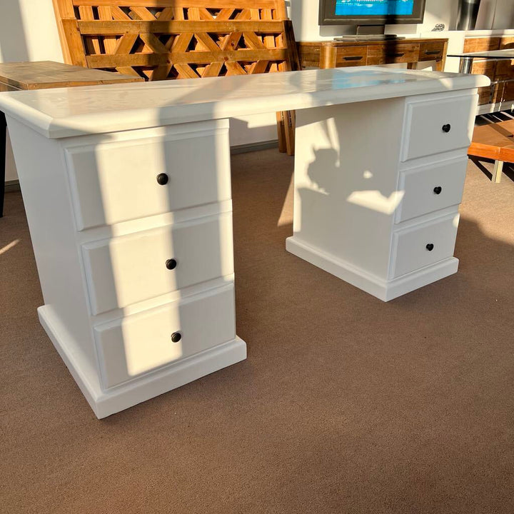White Student Desk with 6 Drawers – InStyle Furniture