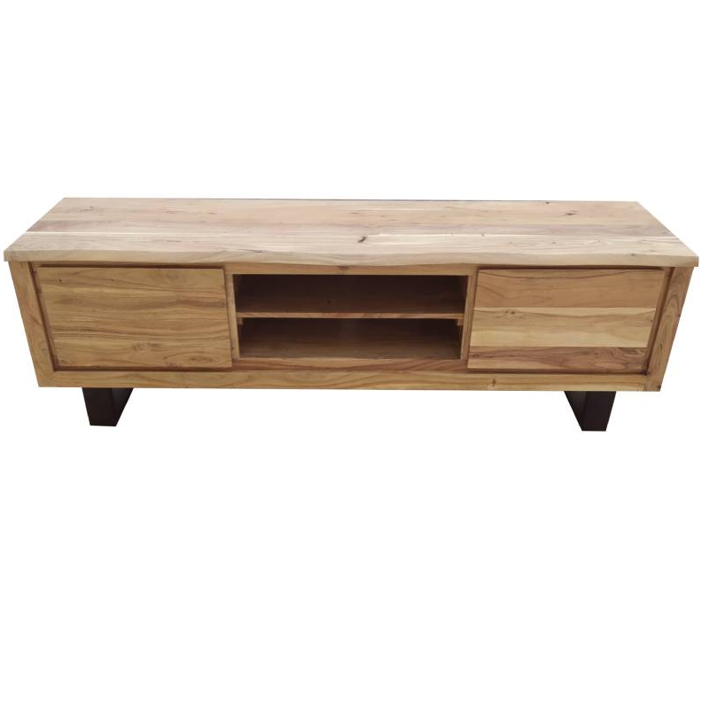 Elite Live Edge Tv Unit - Natural & Black - InStyle Furniture