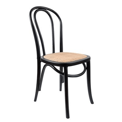 Vicky Rattan Chair - Black | InStyle Furniture