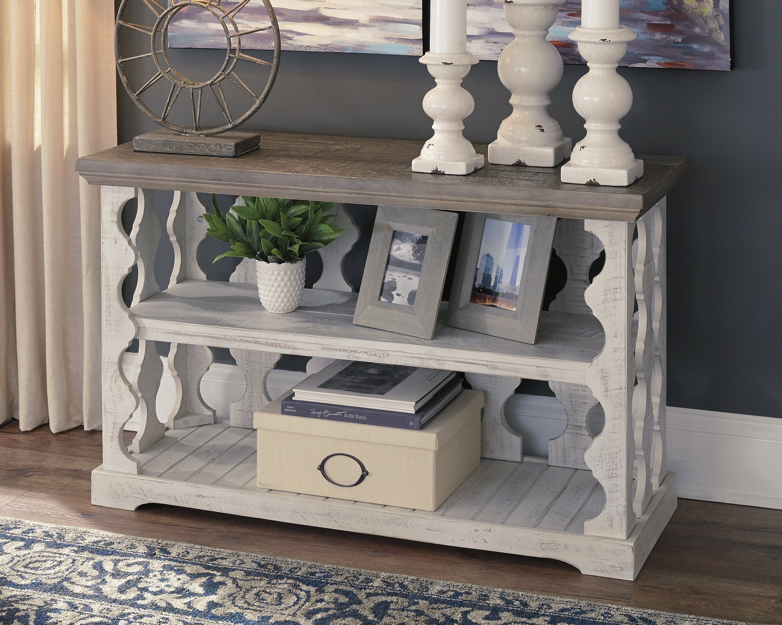Havalance Console Table – Two-Tone Hall Stand with Shelves – InStyle ...