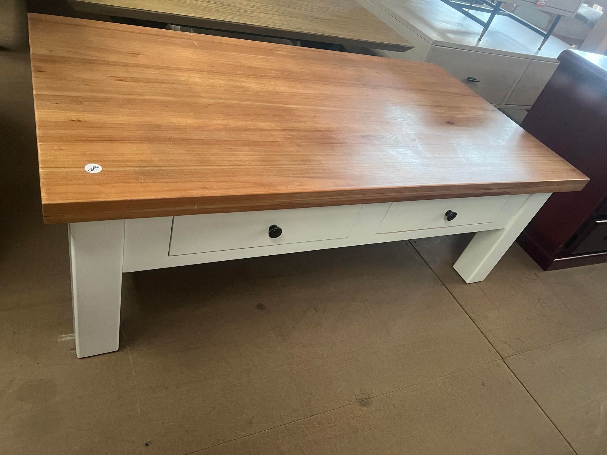 CLEARANCE - Hampton Two Tone 1200mm x 700mm Coffee Table - Natural ...