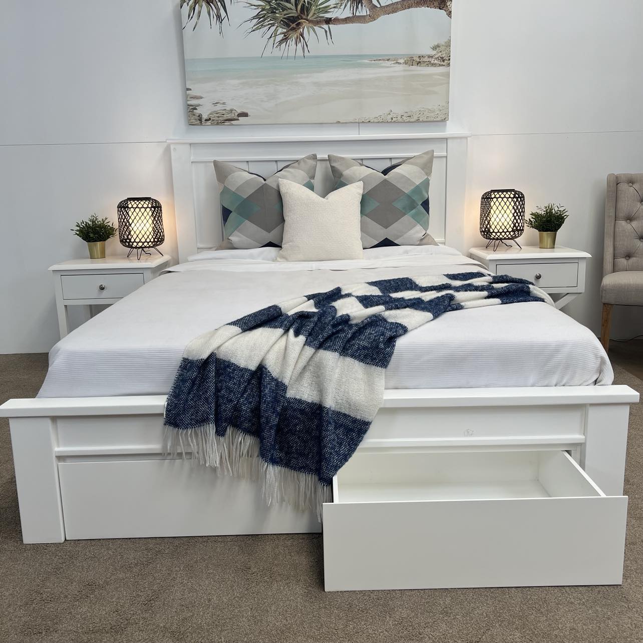 White Haven Bed - White – InStyle Furniture