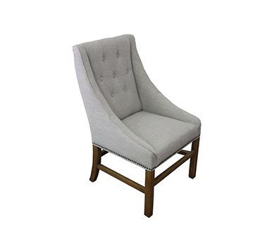 Harrington Upholstered Chair in Flaxen - Solid Timber Dining – InStyle Furniture